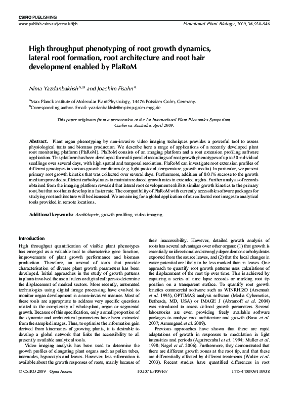 Pdf Lateral Root Formation Root Architecture