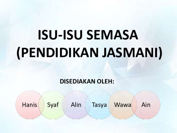 (PDF) ISU-ISU SEMASA PENDIDIKAN JASMANI