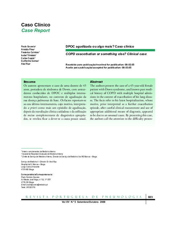 (PDF) DPOC agudizada ou algo mais? Caso clínico | Guilherme Gomes ...