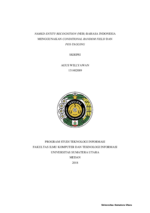 (PDF) Named Entity Recognition (NER) Bahasa Indonesia Menggunakan Conditional Random Field dan ...