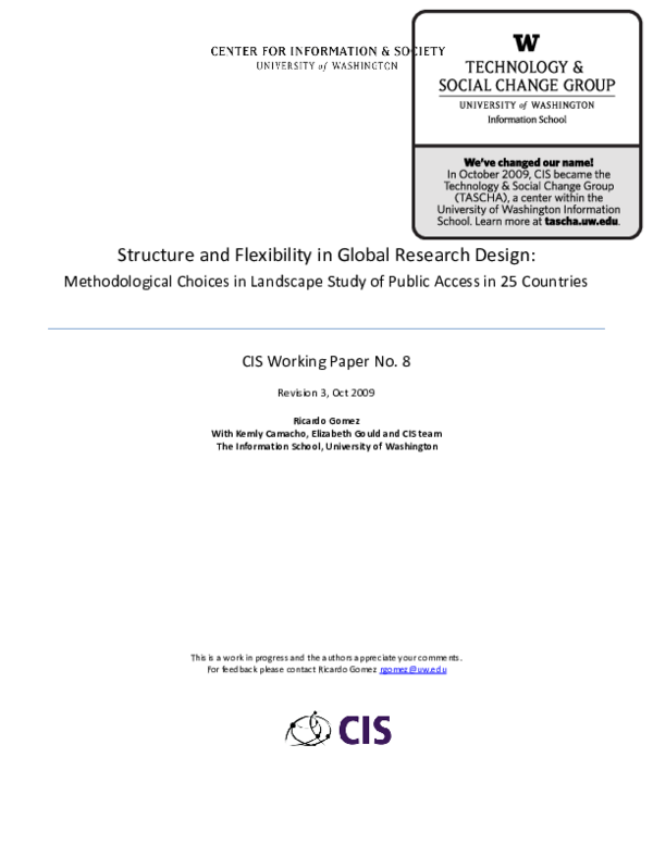 (PDF) Structure and flexibility in global research design