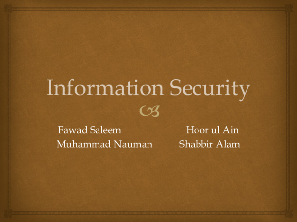 (PPT) Information Security Management System