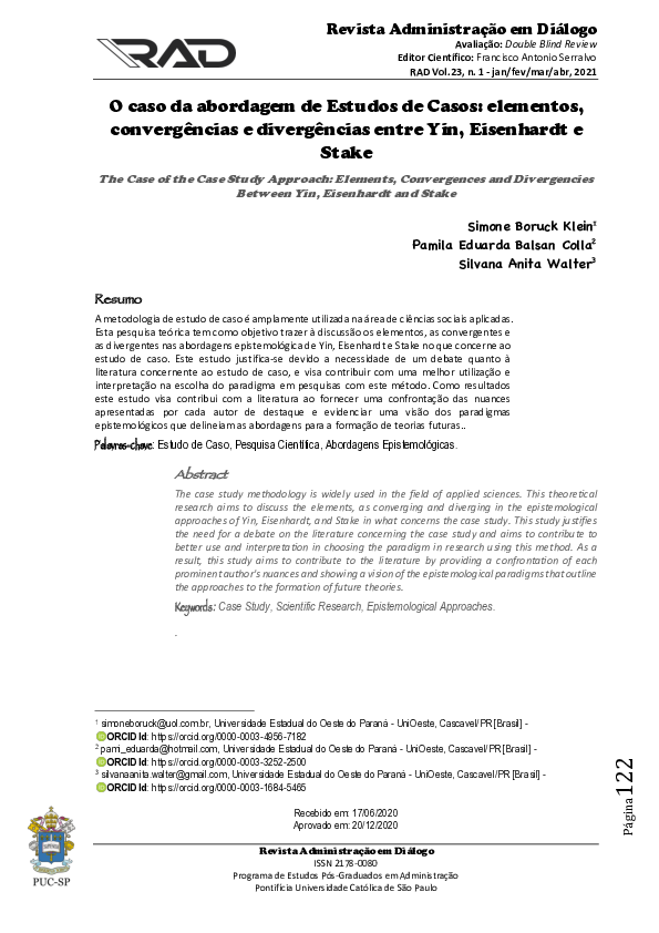 (PDF) O Caso Da Abordagem De Estudos De Casos: Elementos, Convergências ...