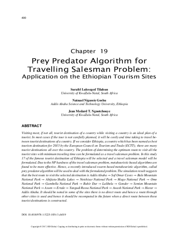 (PDF) Prey Predator Algorithm for Travelling Salesman Problem (PDF) Prey Predator Algorithm for Travelling Salesman Problem