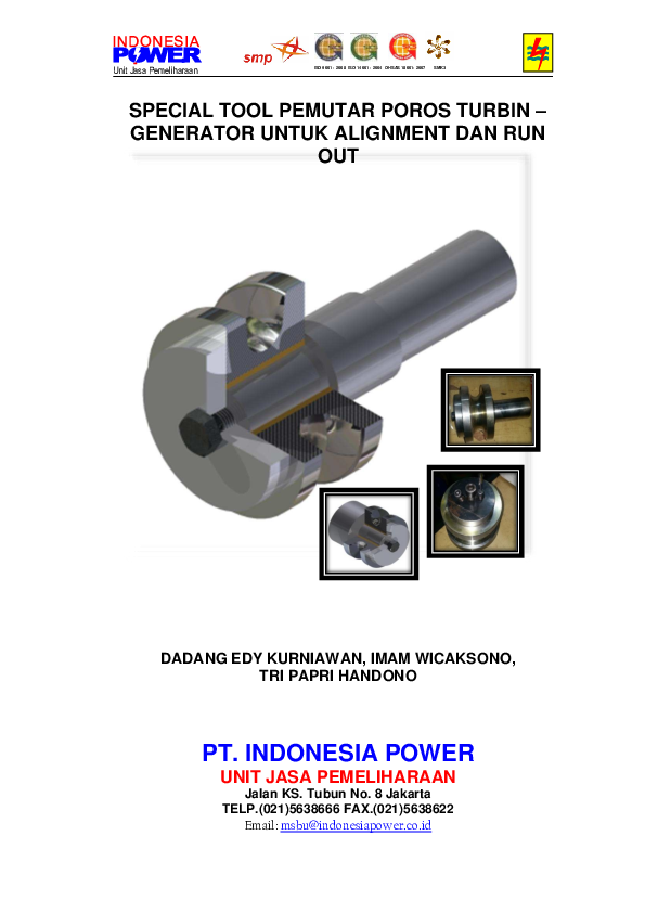 (PDF) SPECIAL TOOLS RUN OUT ROTOR DAN ALIGNMENT TURBIN