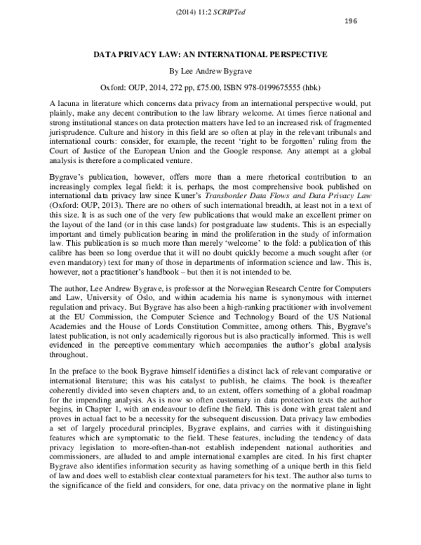 (PDF) Data Privacy Law