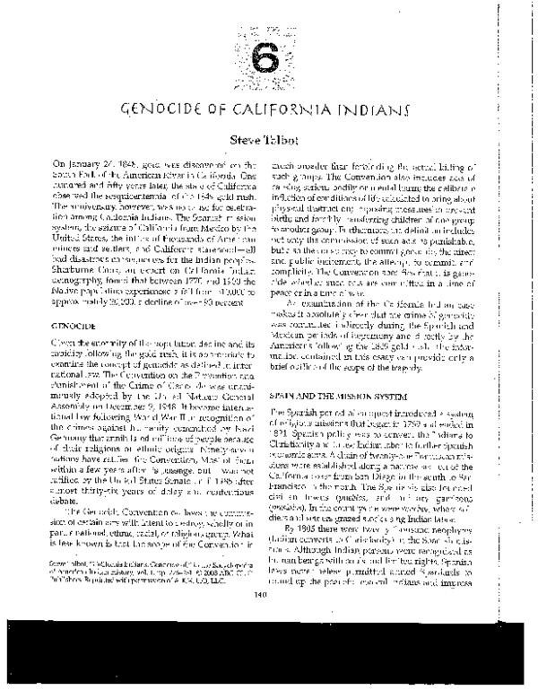 (PDF) Genocide of California Indians