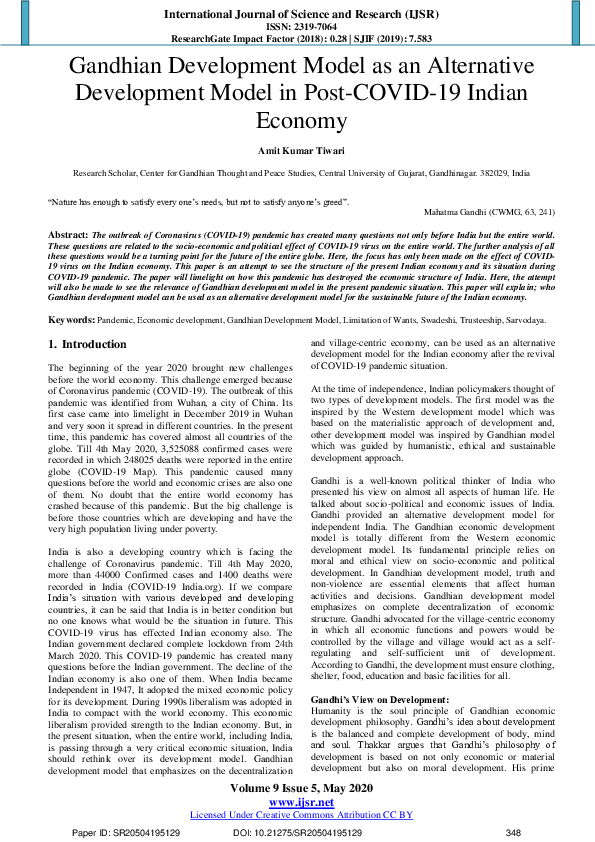(PDF) Licensed Under Creative Commons Attribution CC BY Gandhian ...