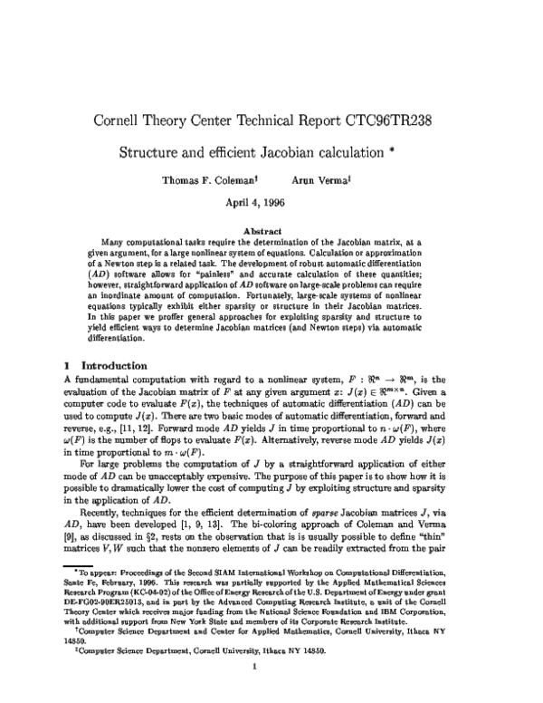 Pdf Structure And Efficient Jacobian Calculation 1103
