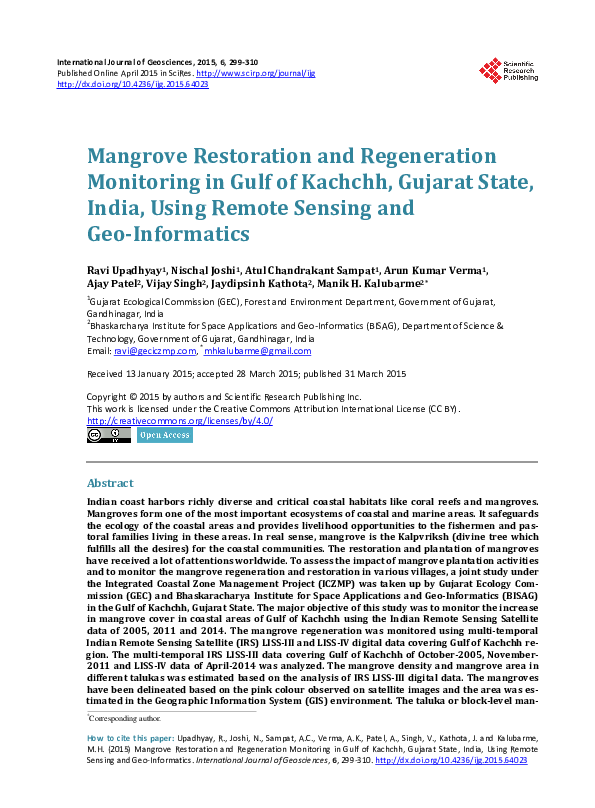 (PDF) Mangrove Restoration and Regeneration Monitoring in Gulf of ...