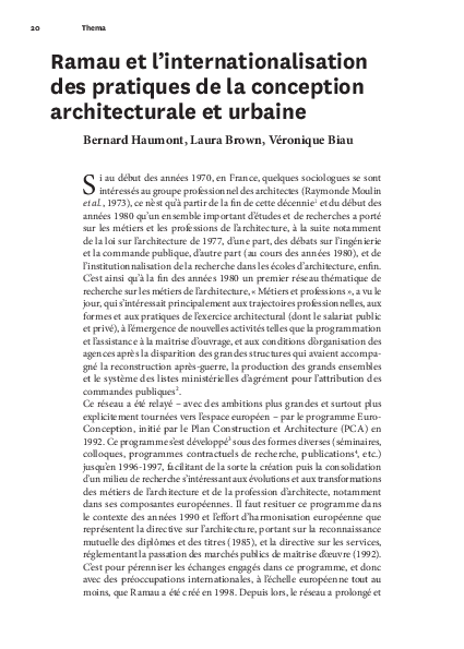 (PDF) Haumont L'internationalisation des pratiques de la conception ...