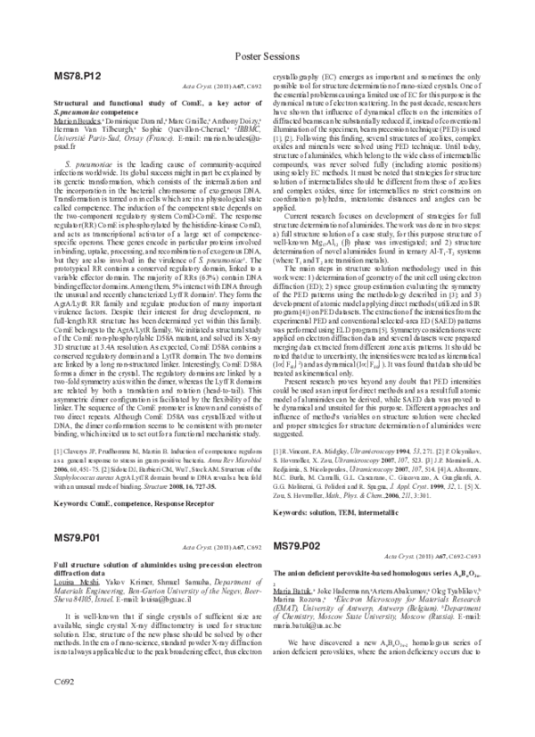 Pdf Full Structure Solution Of Aluminides Using Precession Electron Diffraction Data