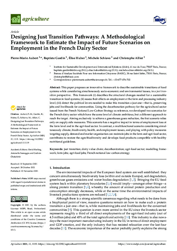 (PDF) Designing Just Transition Pathways: A Methodological Framework to ...