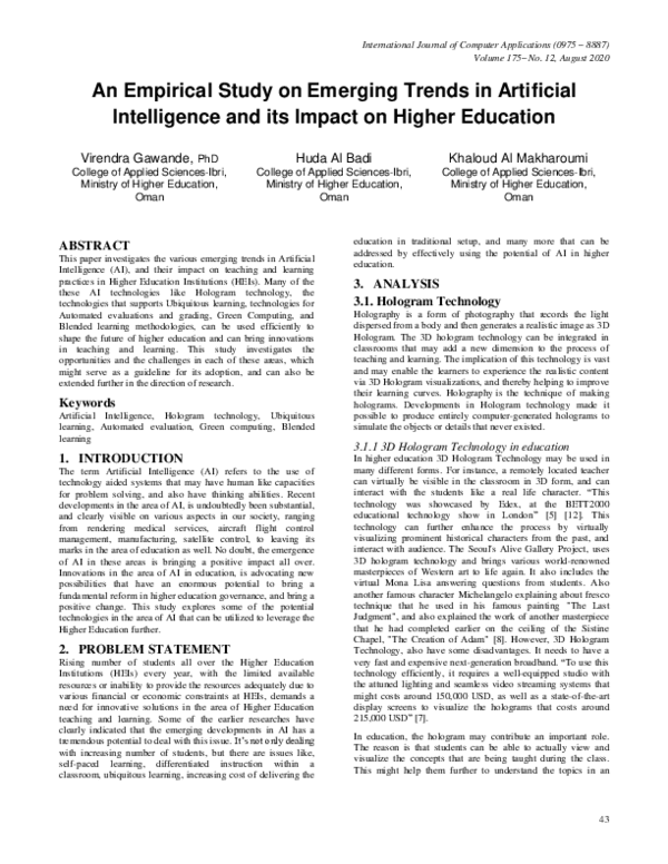 (PDF) An Empirical Study on Emerging Trends in Artificial Intelligence ...