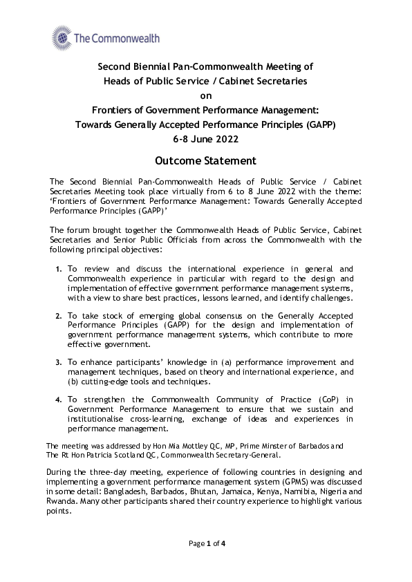 (PDF) Generally Accepted Performance Principles (GAPP) - OUTCOME ...