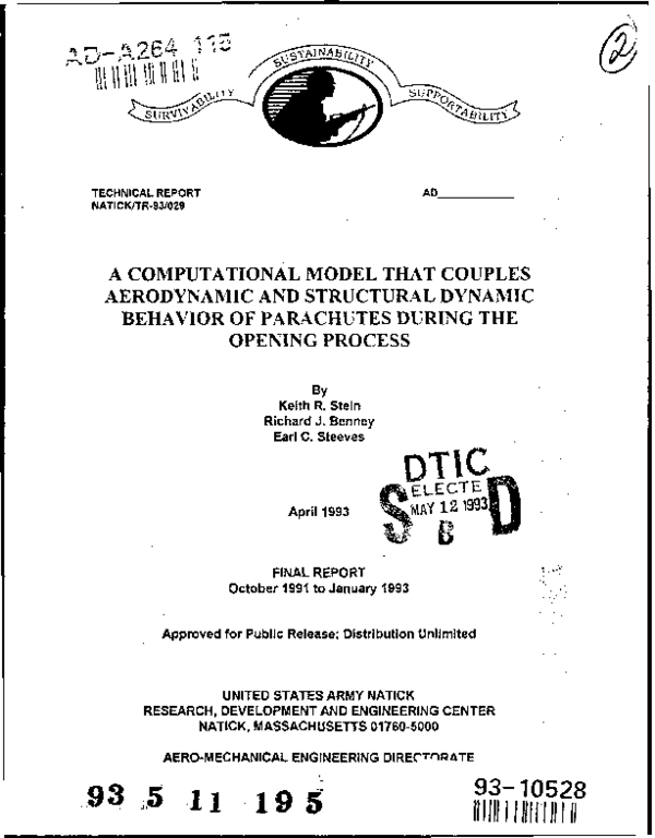 Pdf A Computational Model That Couples Aerodynamic And Structural Dynamic Behavior Of