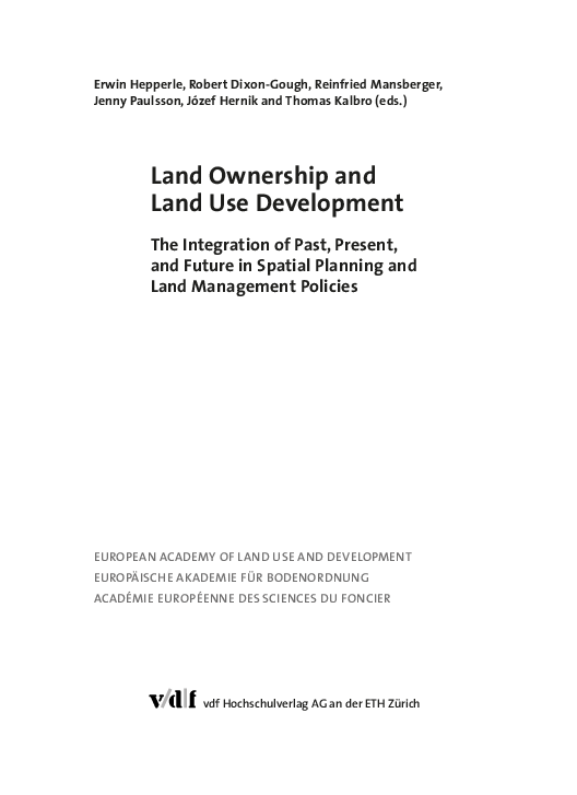 (PDF) Land ownership and land use development