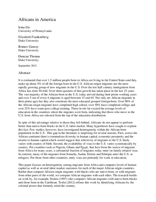 (PDF) Africans in America