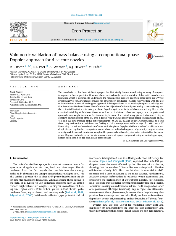 (PDF) Volumetric validation of mass balance using a computational phase ...
