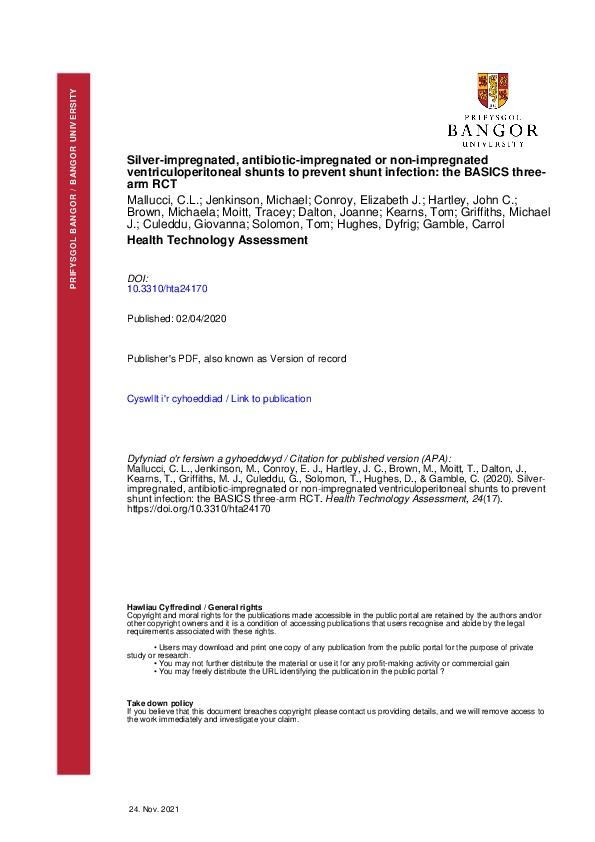 (PDF) Silver-impregnated, antibiotic-impregnated or non-impregnated ...