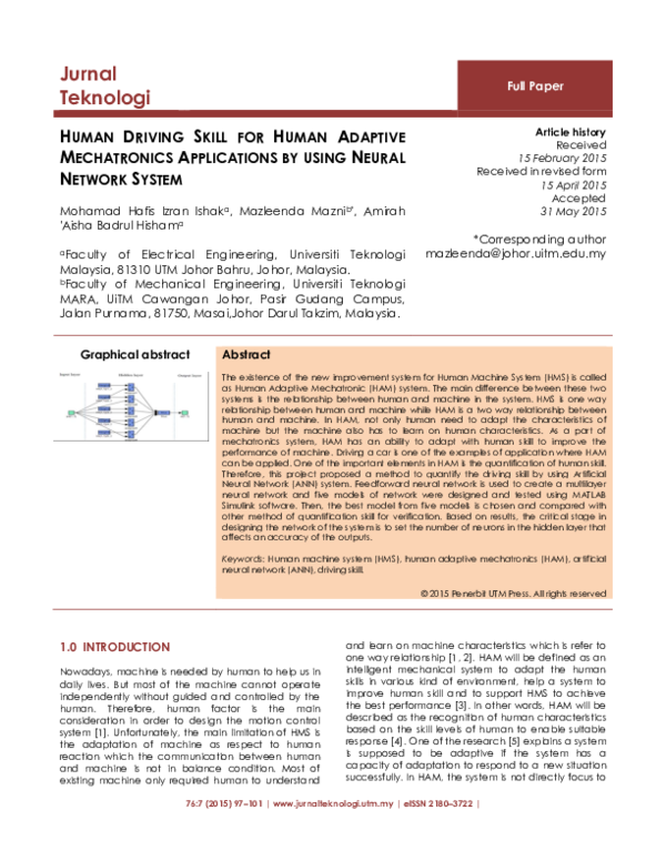 (PDF) Human Driving Skill for Human Adaptive Mechatronics Applications ...