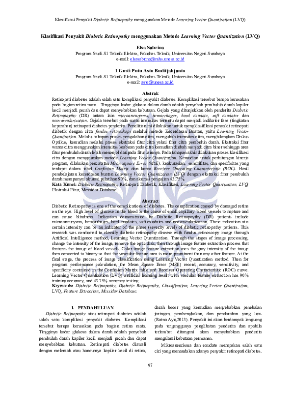 (PDF) Klasifikasi Penyakit Diabetic Retinopathy menggunakan Metode ...