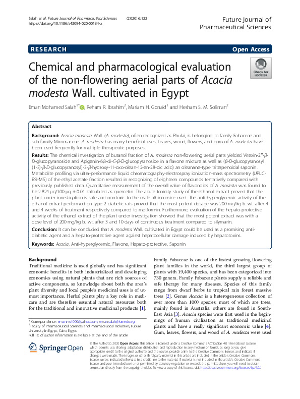 (PDF) Chemical and pharmacological evaluation of the non-flowering ...
