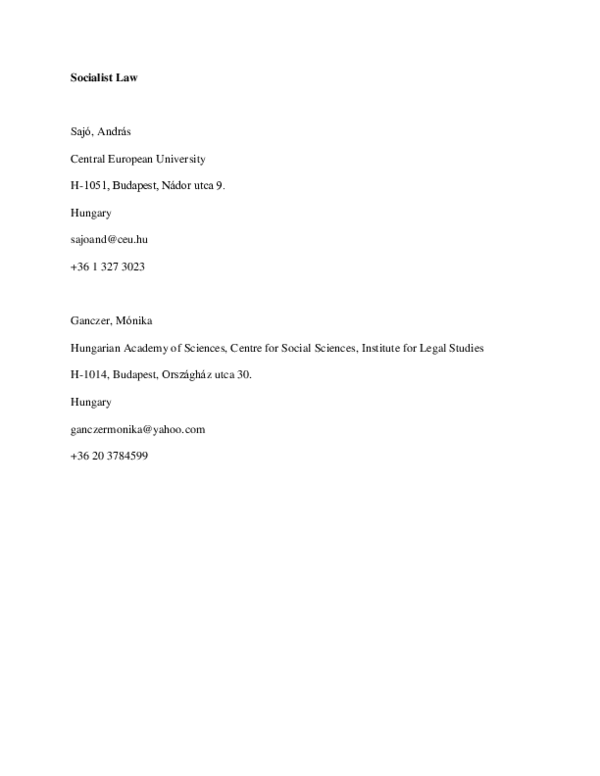 (PDF) Socialist Law
