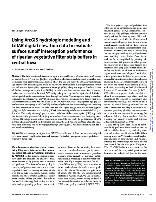 (PDF) Using ArcGIS hydrologic modeling and LiDAR digital elevation data to evaluate surface ...
