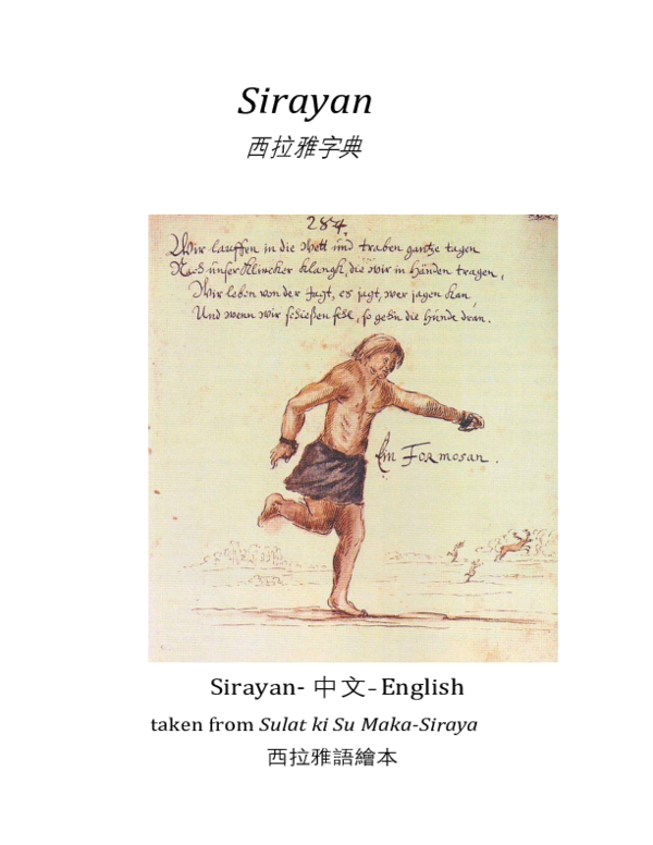 (PDF) Siraya Word List