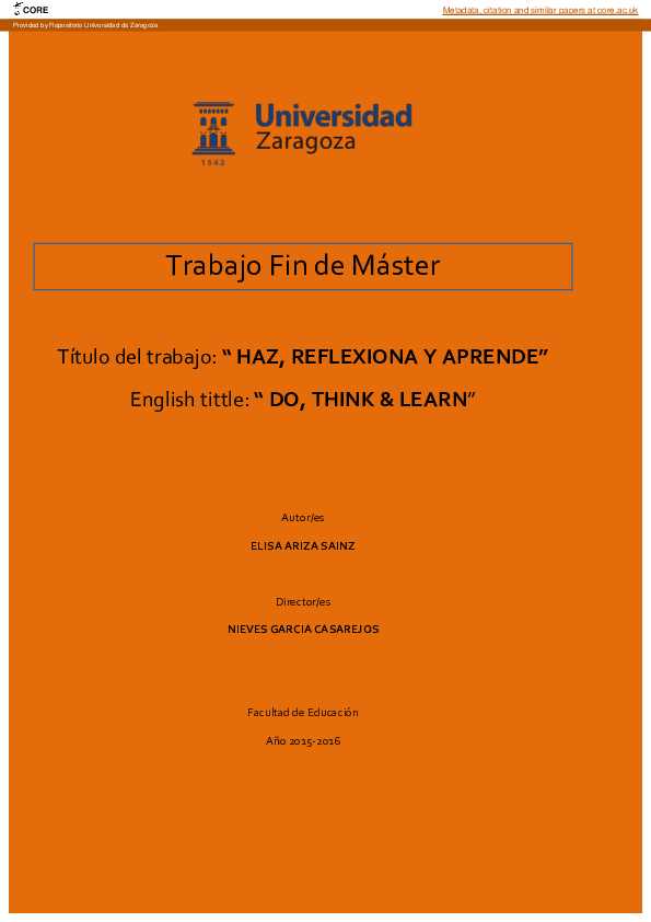 (PDF) Haz, reflexiona y aprende