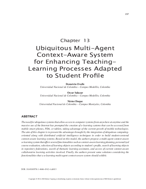 (PDF) Ubiquitous Multi-Agent Context-Aware System for Enhancing Teaching-Learning Processes ...