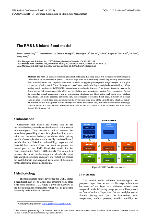 (PDF) The RMS US inland flood model