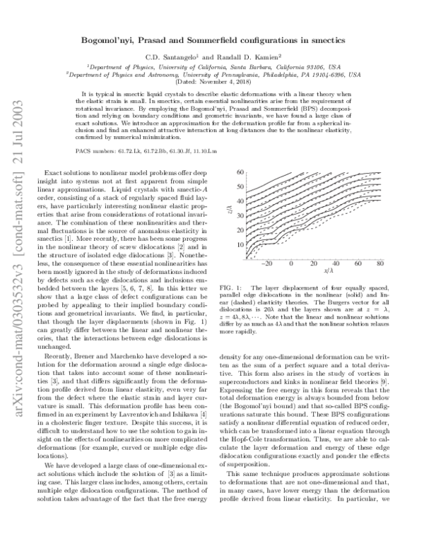 (PDF) BPS Configurations in Smectics | Christian Santangelo - Academia.edu