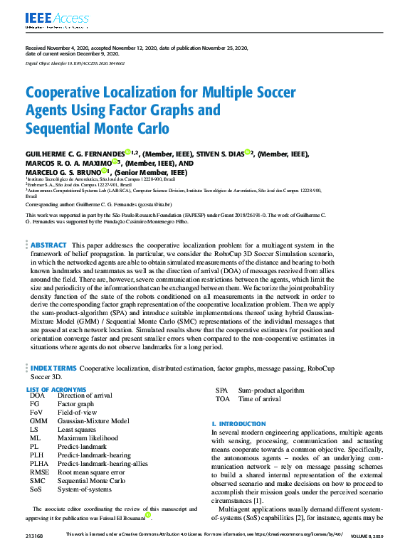 (PDF) Cooperative Localization for Multiple Soccer Agents Using Factor ...