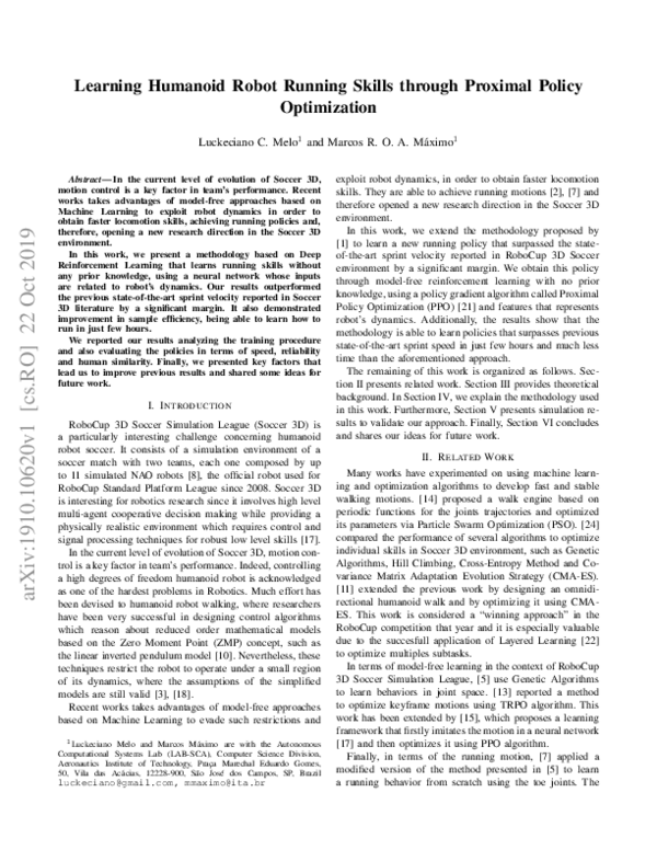 (PDF) Learning Humanoid Robot Running Skills through Proximal Policy ...