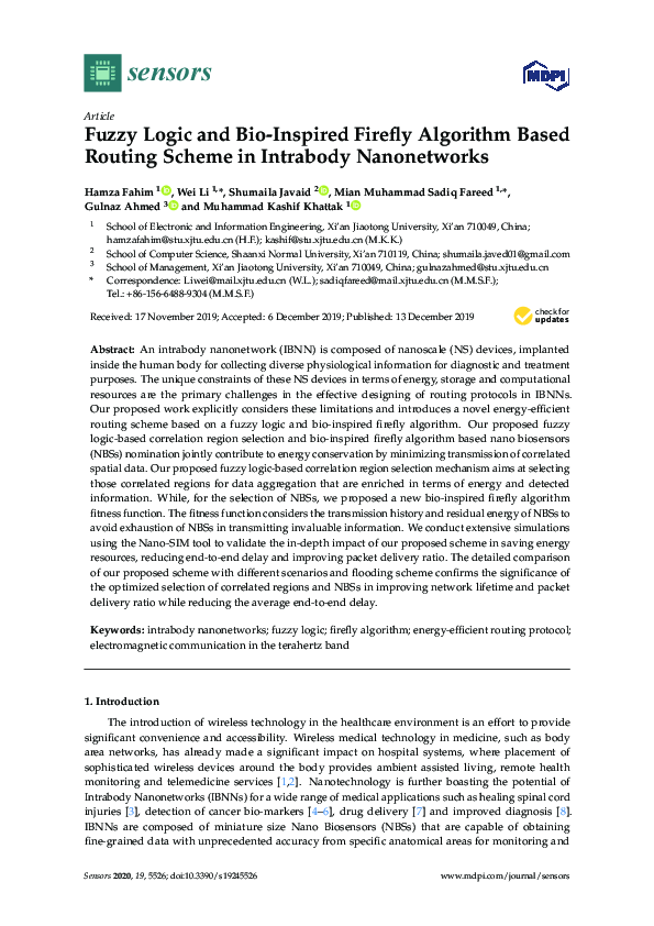 (PDF) Fuzzy Logic and Bio-Inspired Firefly Algorithm Based Routing ...