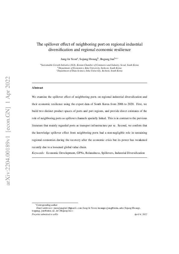 (PDF) The spillover effect of neighboring port on regional industrial ...