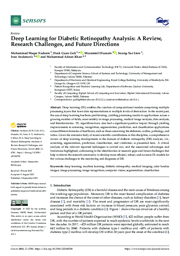 (PDF) Deep Learning for Diabetic Retinopathy Analysis: A Review, Research Challenges, and Future ...