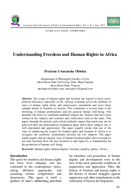 (PDF) Understanding Freedom and Human Rights in Africa