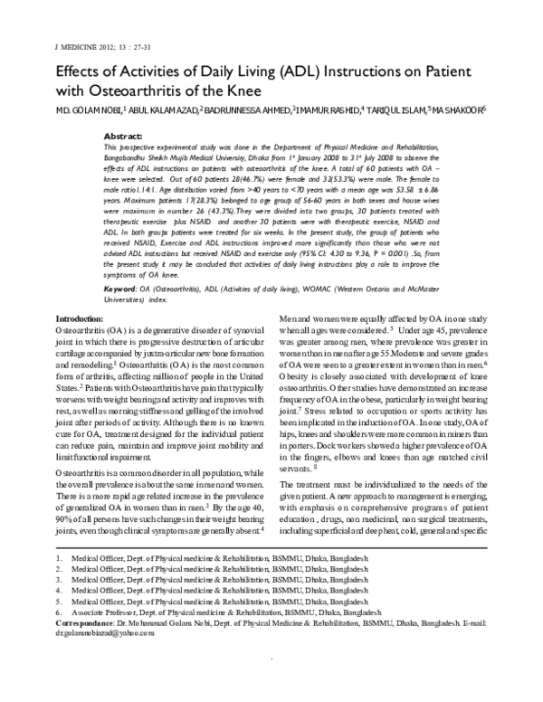 (PDF) Effects of Activities of Daily Living (ADL) Instructions on ...