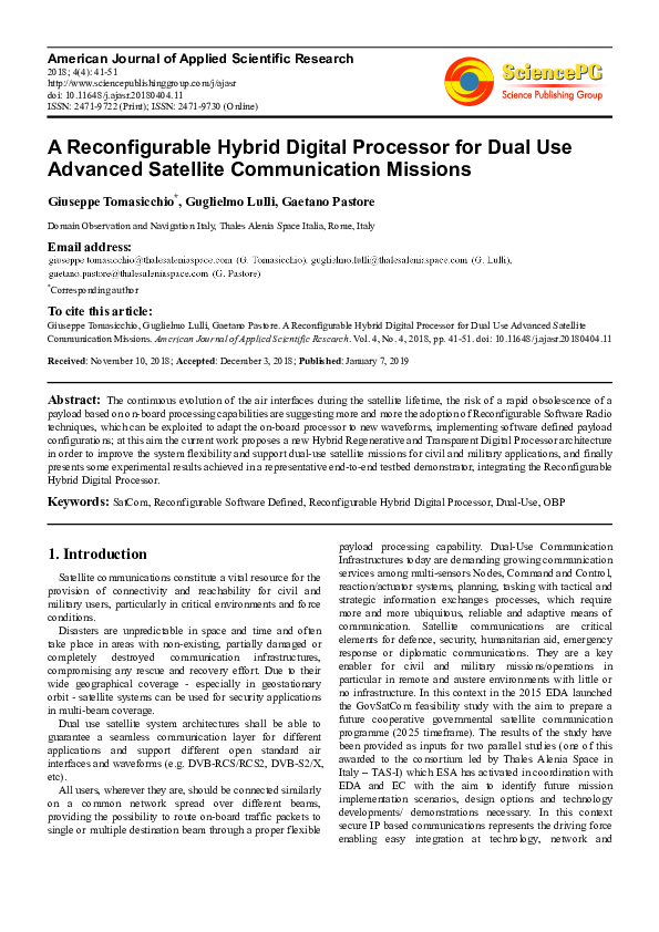 Pdf A Reconfigurable Hybrid Digital Processor For Dual Use Advanced