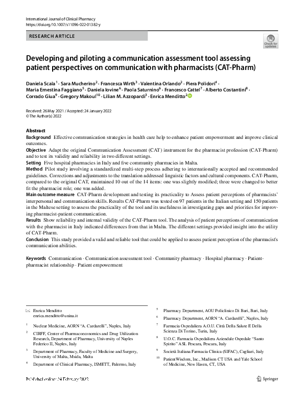 (PDF) Developing and piloting a communication assessment tool assessing ...