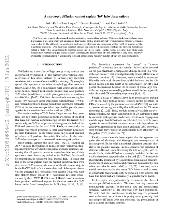 (PDF) Anisotropic diffusion cannot explain TeV halo observations
