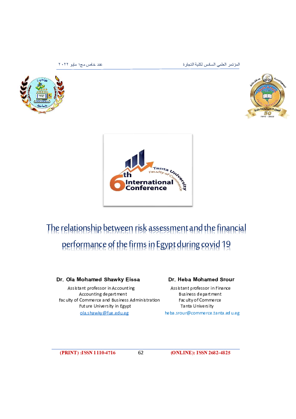 (PDF) The relationship between risk assessment and the financial ...