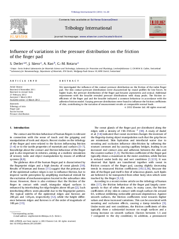 (PDF) Influence of variations in the pressure distribution on the ...