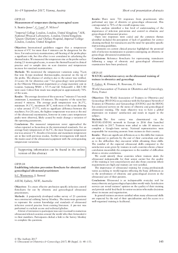 (PDF) OP29.05: WATOG satisfaction survey on the ultrasound training of ...