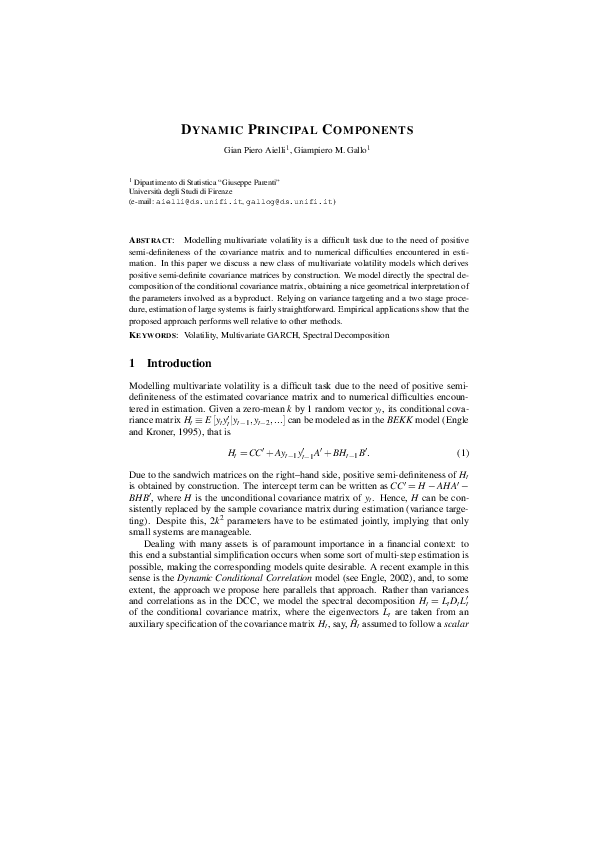 (PDF) Dynamic Principal Components