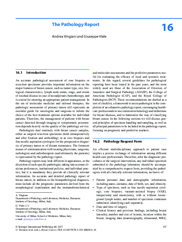 (PDF) The Pathology Report