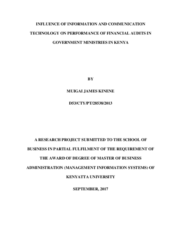 (PDF) Influence of information and communication technology on ...